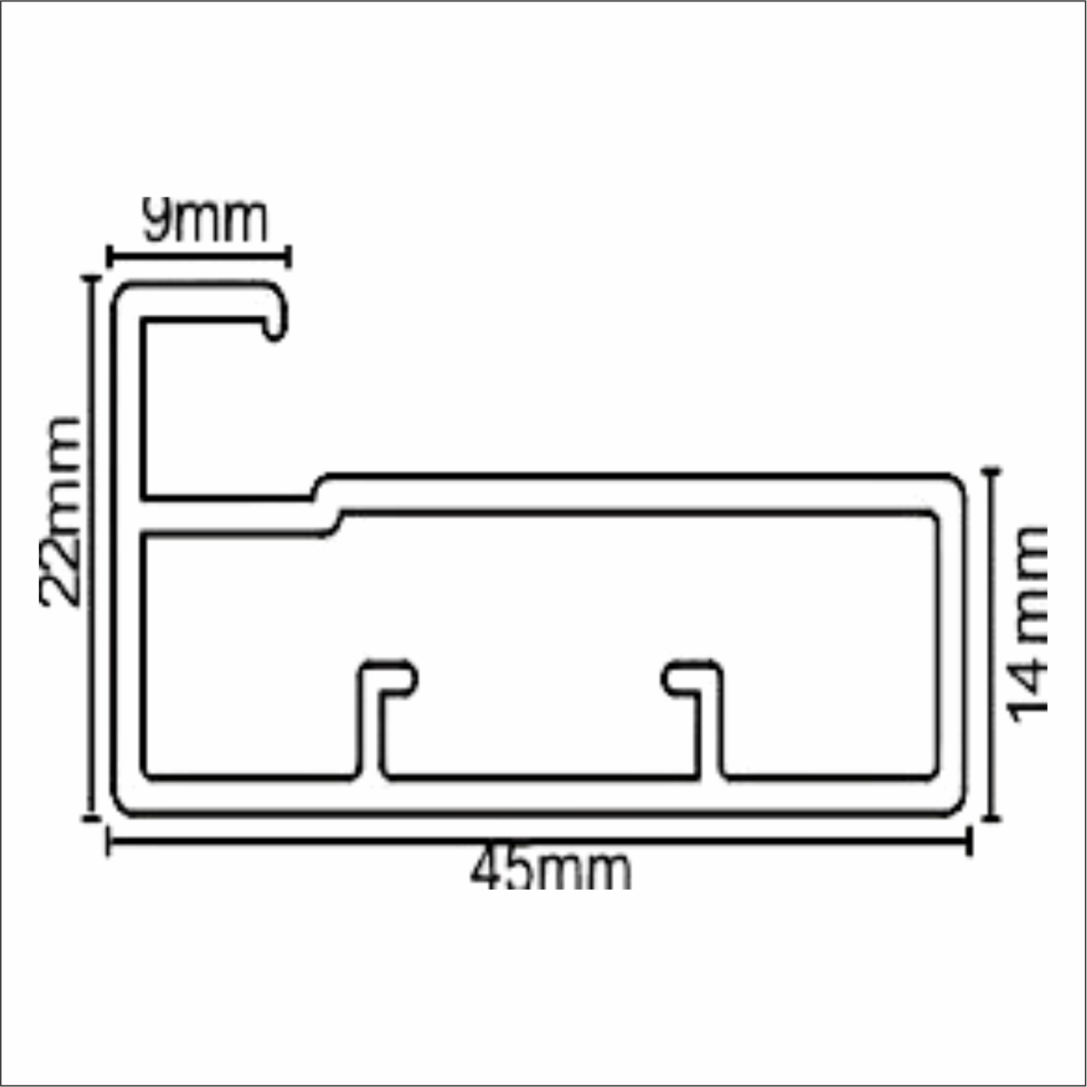 Harrison Locks - 45mm Frame Aluminium Shutter Profile