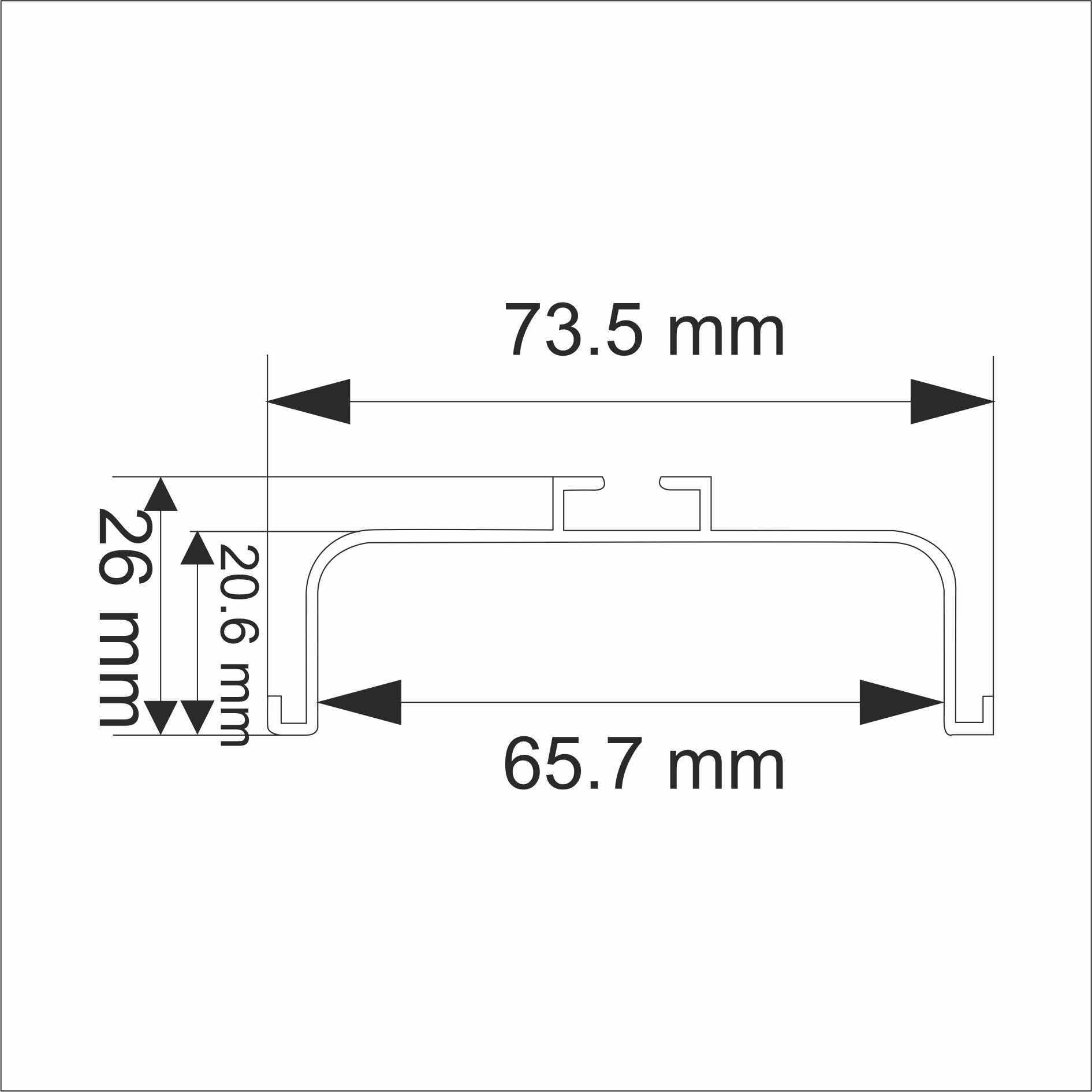 Harrison Locks - G - Profile Aluminium Cabinet Handle